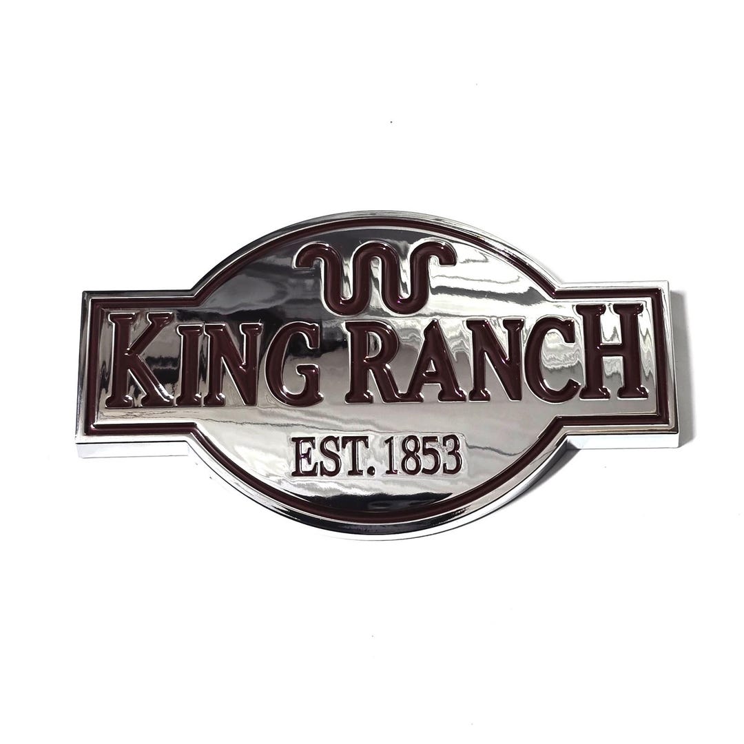 Chrome/brown King Ranch Nameplate Emblem Door Tailgate 5-5/8in ABS for ...