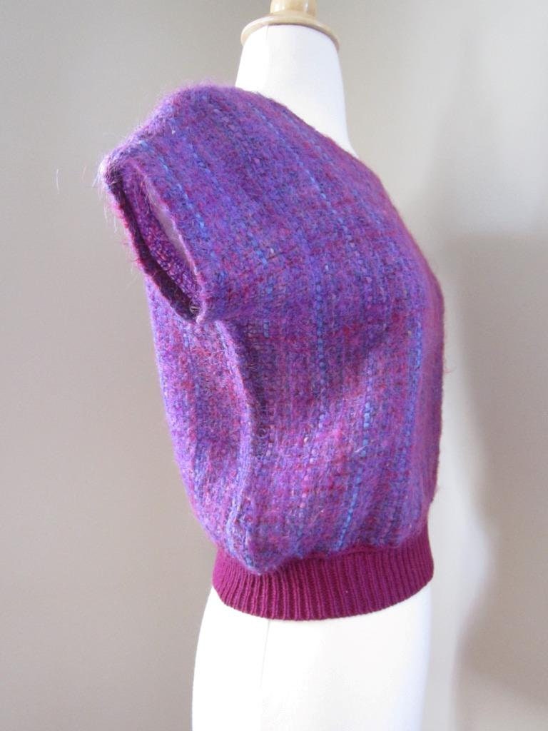 1970s BARBARA WEISSMAN Fiber Art Handwoven Sweater Purple - Etsy