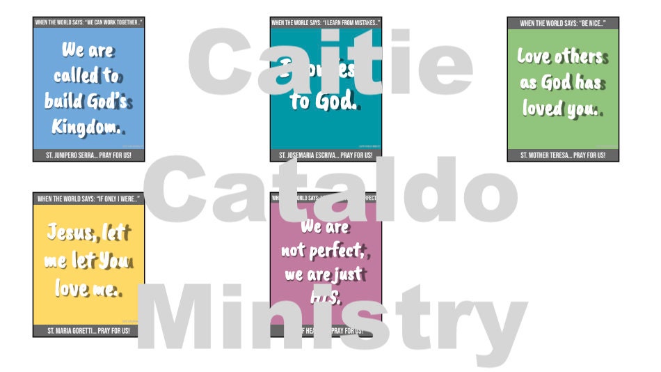 Colorful Catholic School Classroom Posters - Mantra Vs. Prayer (digital ...
