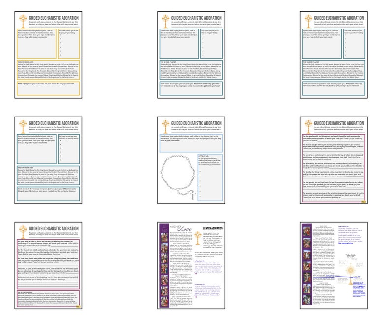 Guided Eucharistic Adoration Handout for Middle & High School Students ...