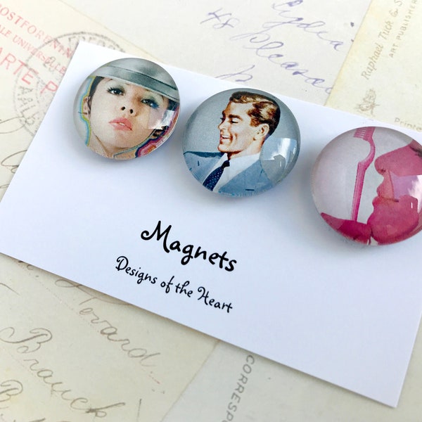 Round Glass Magnets - Etsy