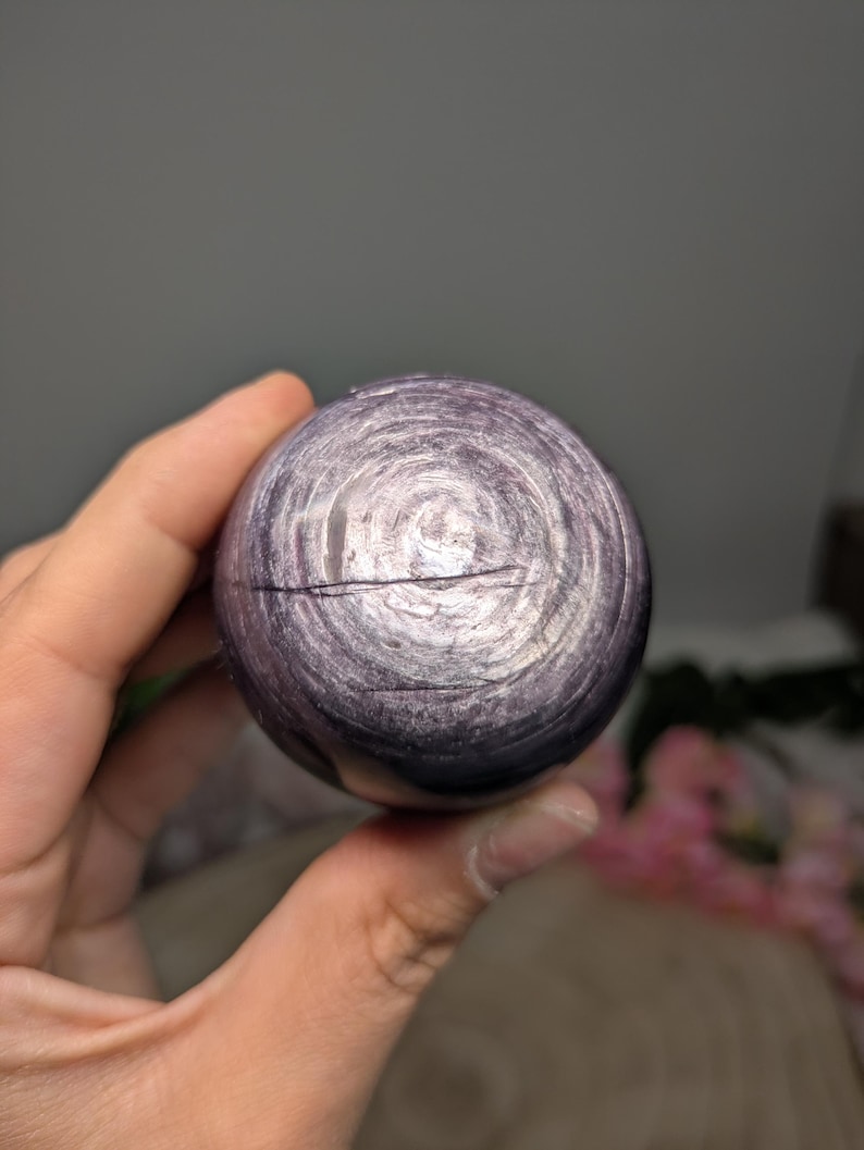 Sparkling Lepidolite X Lithium Sphere, High Quality - Etsy