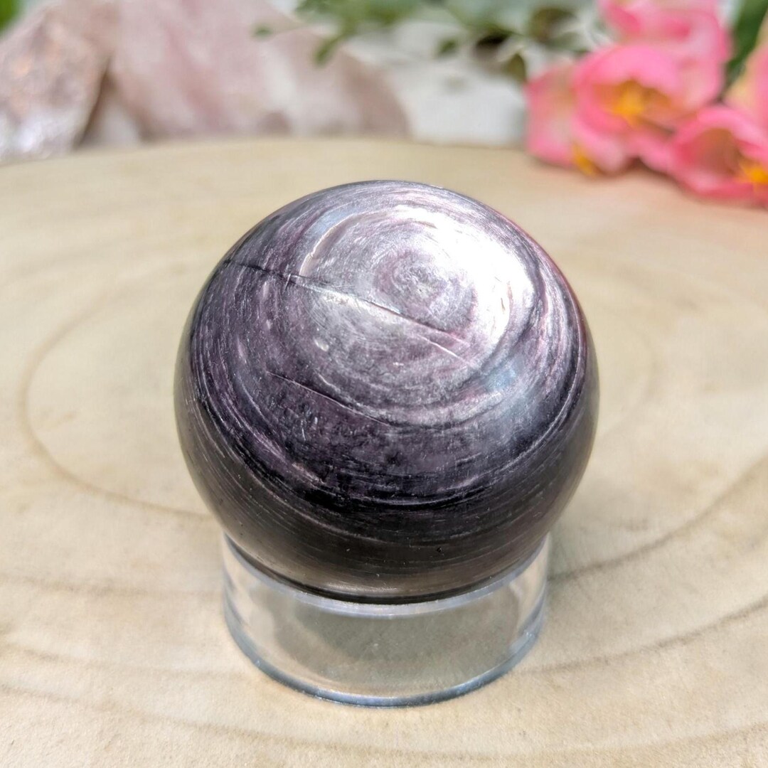Sparkling Lepidolite X Lithium Sphere, High Quality - Etsy