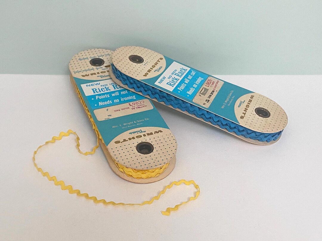 Vintage Wright's 100% Cotton Rick Rack Trim, 72 Yard Spools, Take Your ...