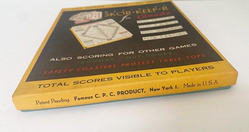 1960s Official Skor-keep-r for Canasta in Original Box: Plastic ...