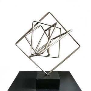 Contemporary Modernist Geometric Metal Sculpture / - Etsy