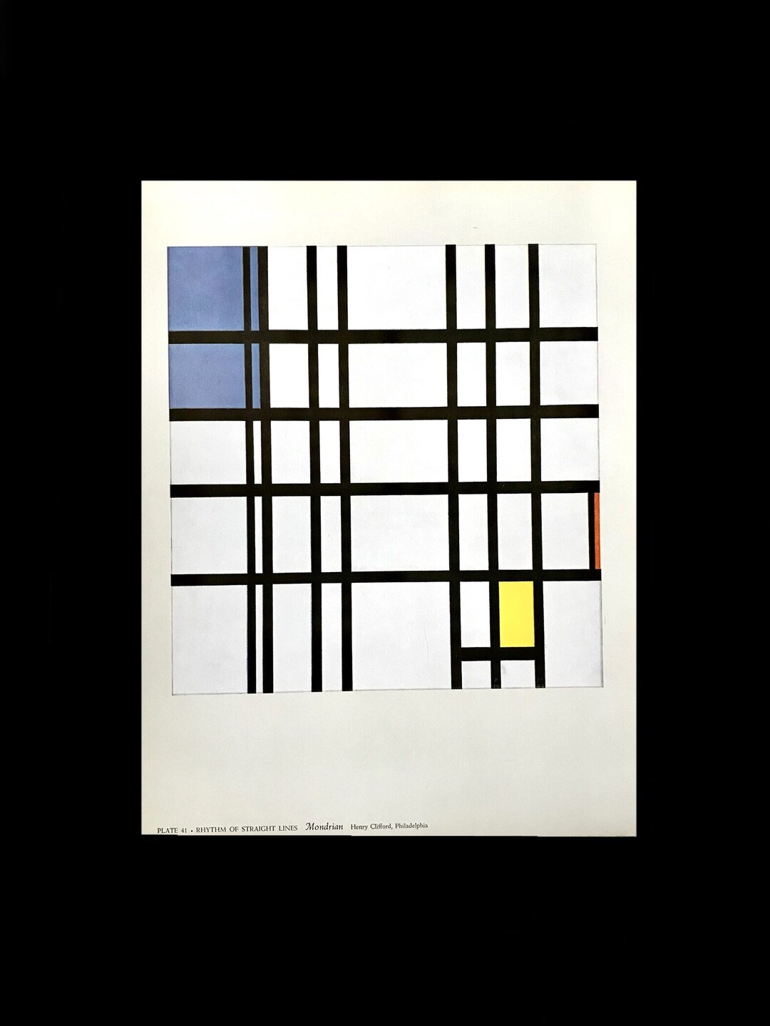 Mondrian Modernist Colorful Lithograph Print / 1950s Multi Color Art ...