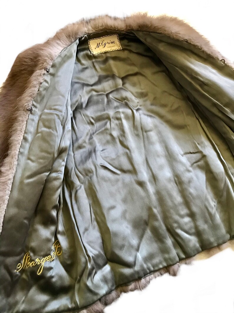 Vintage 1940s Sally Milgrim Brown Mink Fur Coat / WWII Swing - Etsy