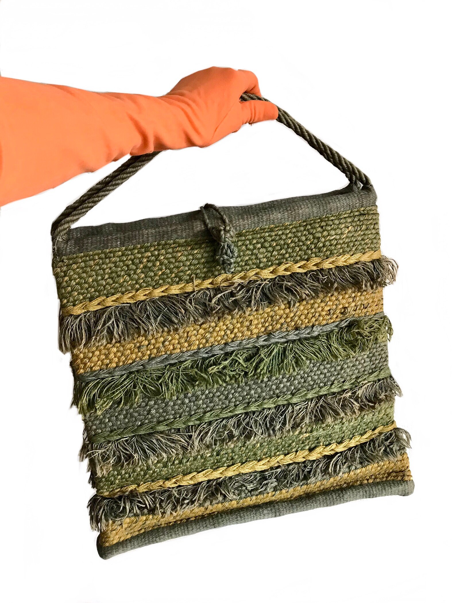 Huge Vintage 1960s Lucite Handle Novelty Fan Purse / 70s Knit - Etsy UK