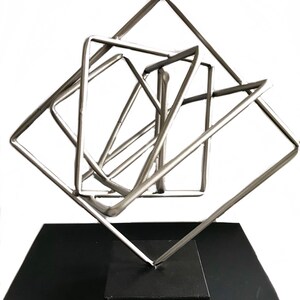 Contemporary Modernist Geometric Metal Sculpture / - Etsy