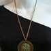 Vintage 1960s Mid Century Mod Goldtone Pendant Necklace/large Modernist ...