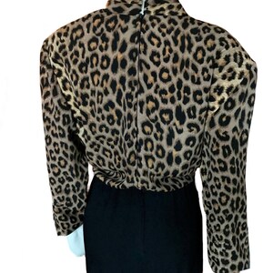 Vintage 1980s Leopard Print Jumpsuit / 80s Animal Print Top and Pants ...