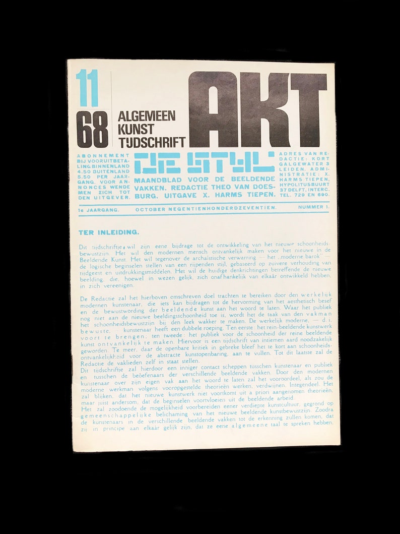 1960s Dutch art magazine / 60s Modernist soft cover art | Etsy