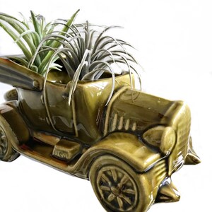 Mid Century Novelty Green Ceramic Car Hot Rod Planter / 1950s Whimsical ...