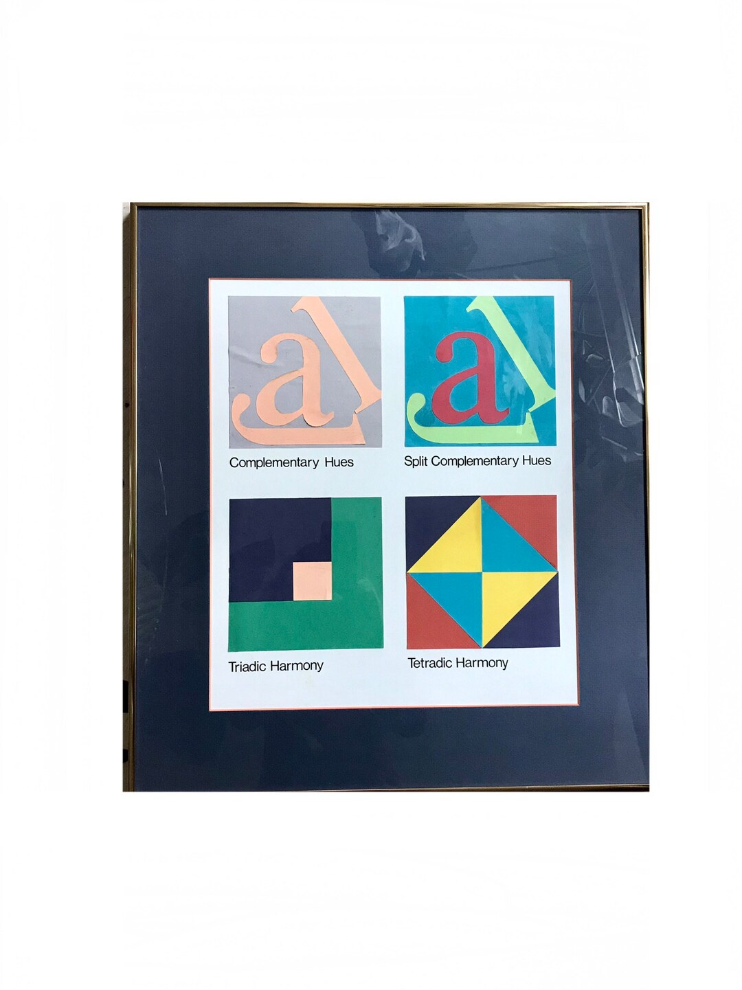 Signed Original 1990s Post Modern Abstract Geometric Paper Collage ...