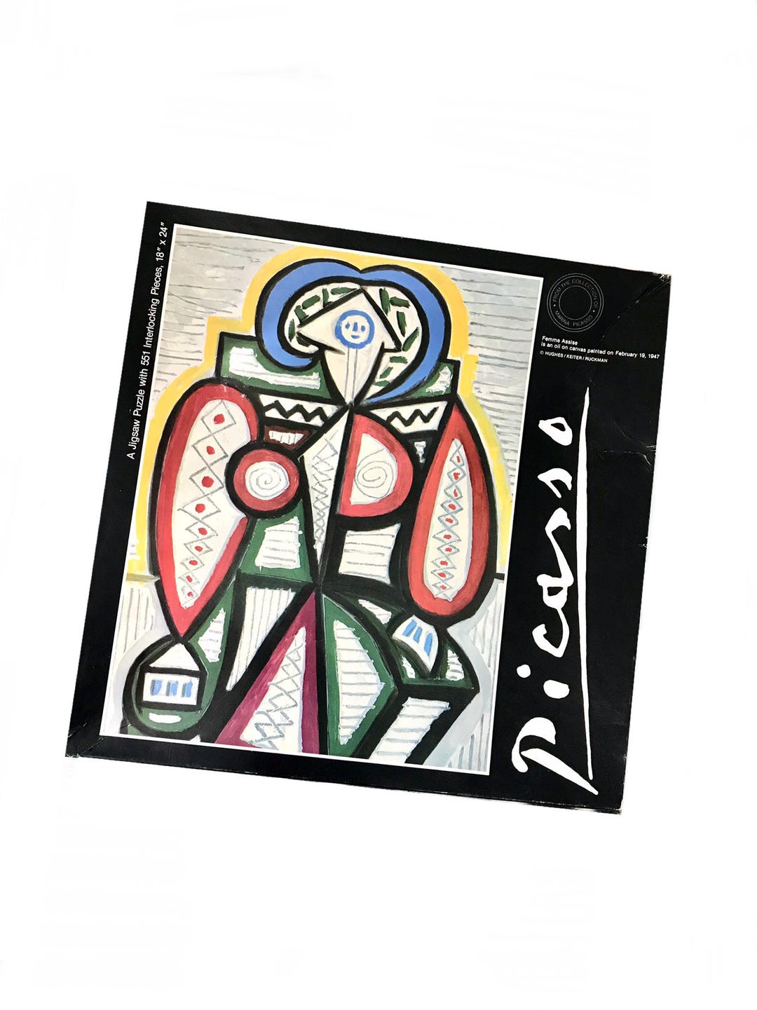 Pablo Picasso Artist 551 Pcs Female 1947 Puzzle / Vintage 1985 Jigsaw ...