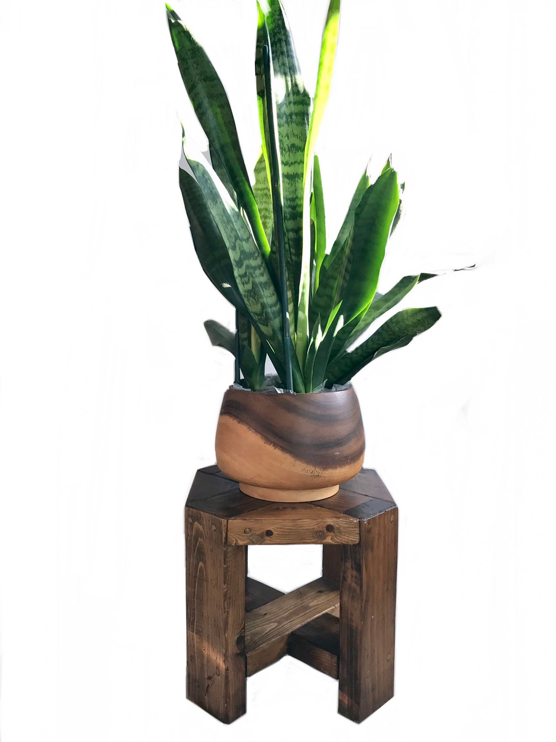 Mid Century Rustic Solid Oak Wood Side Table / Vintage 1970s - Etsy