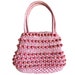 Vintage 1960s Pink Beaded Handbag / 60s Mod Hippie Raffia - Etsy