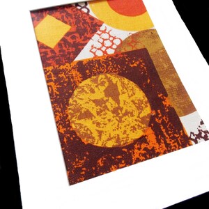 Vintage 1960s Geometric Orange Fabric Wall Art /mid Century Abstract ...