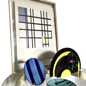 Mondrian Modernist Colorful Lithograph Print / 1950s Multi Color Art ...