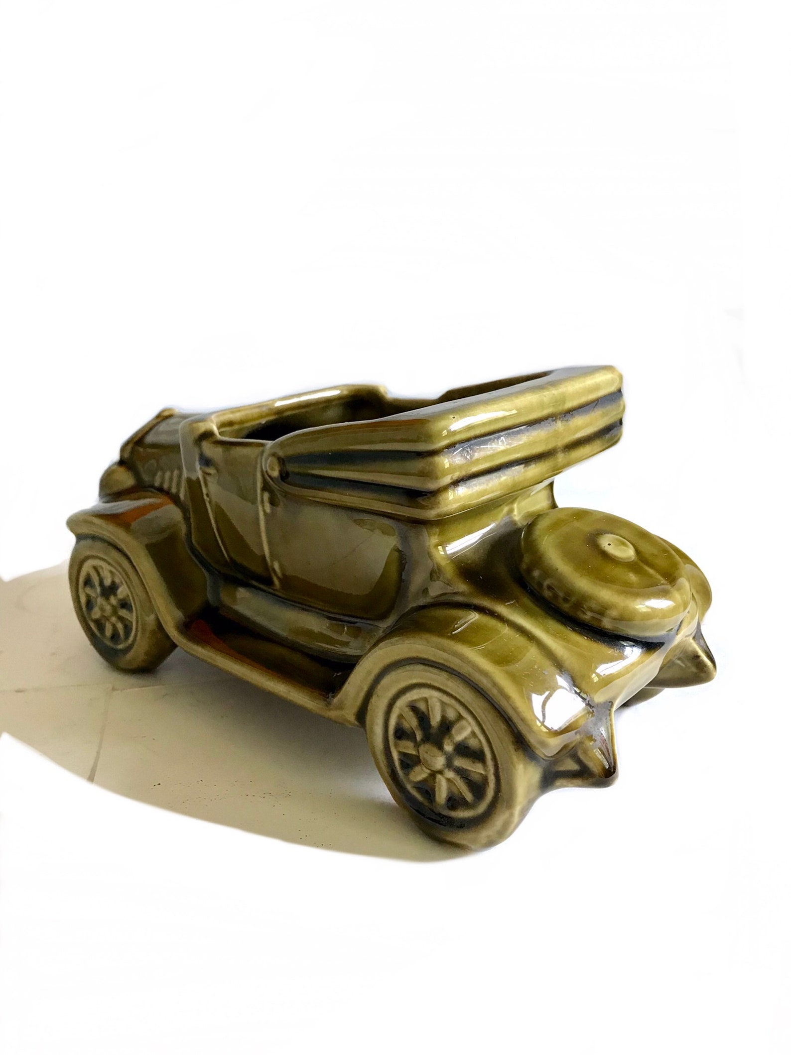 Mid Century Novelty Green Ceramic Car Hot Rod Planter / 1950s | Etsy