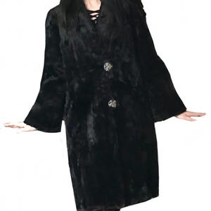 1920s Black Fur Coat/ Art Deco Flapper Coat/ 20s Winter Coat - Etsy
