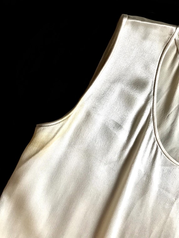 Authentic 1910 1920s flapper Art Deco ivory white sil… - Gem