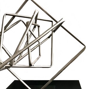 Contemporary Modernist Geometric Metal Sculpture / - Etsy