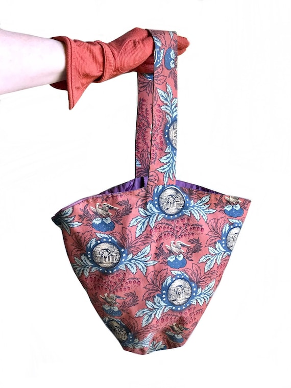 Victorian novelty fabric bag / Antique Edwardian eagl… - Gem