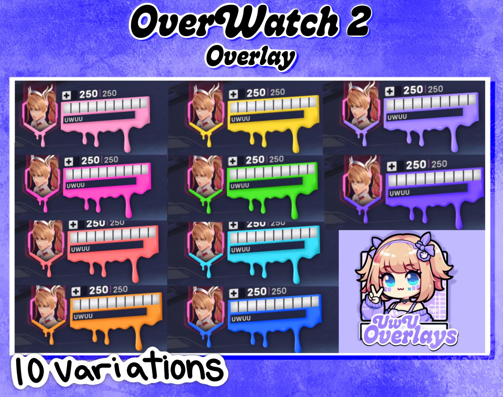 Overwatch Overlay (10 Colors) | Health Bar HUD Overwatch Overlay ...