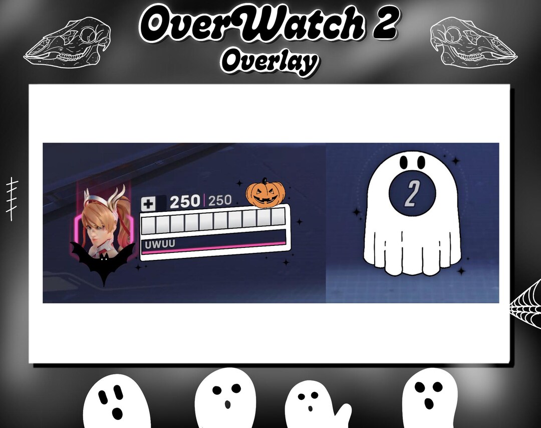 Boo-verwatch | Halloween Theme | Health Bar HUD Overwatch Overlay ...