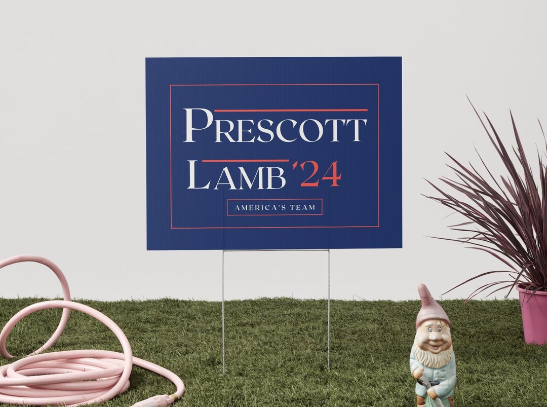 Dallas Cowboys Yard Sign, Dak Prescott and Ceedee Lamb, Lawn Sign, Gift ...