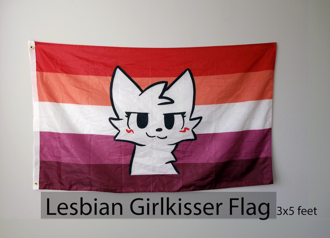 Lesbian Girlkisser Flag Lesbian Furry Flag Boykisser Flag - Etsy