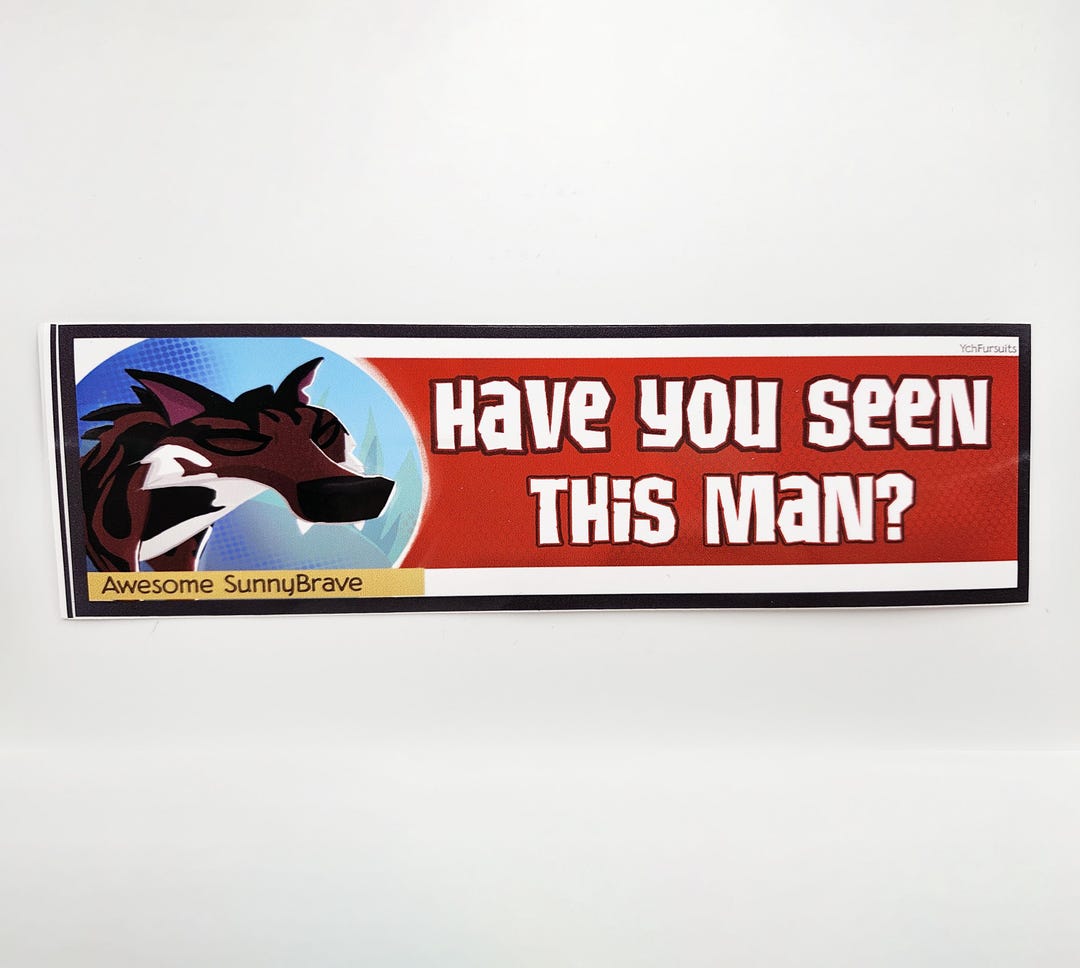Fman122 Have You Seen This Man? Animal Jam Sticker Animal Jam Bumper ...