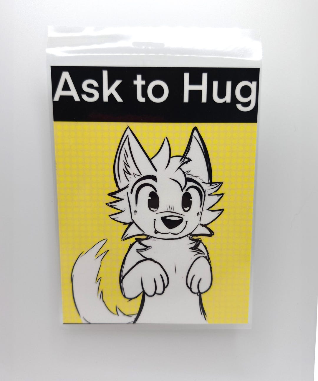 Ask to Hug Fursuit Badge Fursuit Consent Badge Furry Fandom - Etsy