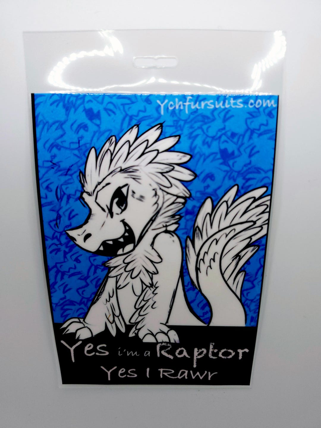 Raptor Fursona Badge Raptor Furry Merch Yes-i-am Raptor Raptor Fursuit ...