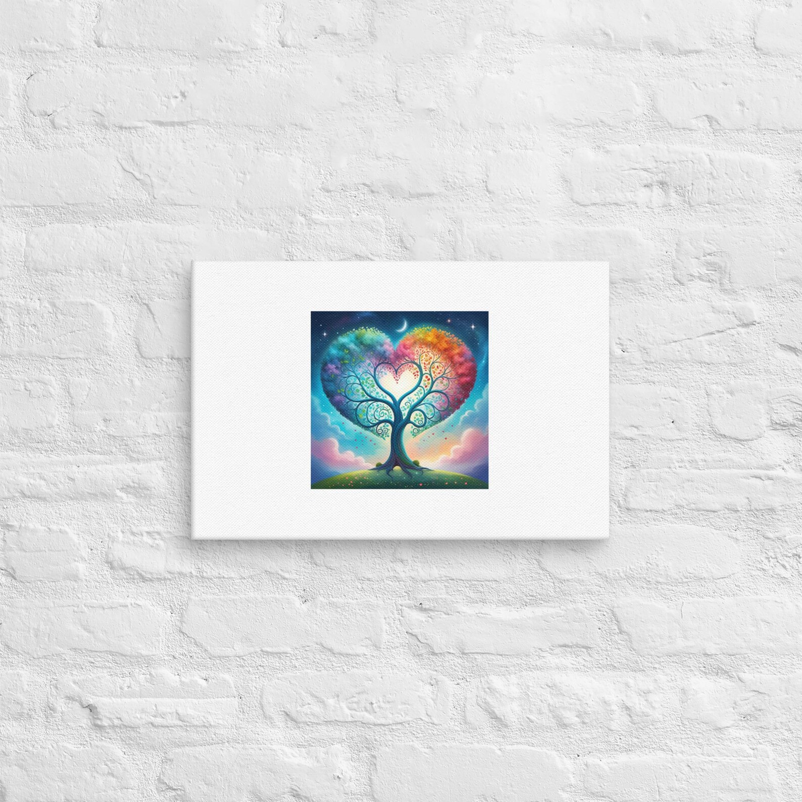 Wall Art: Tree of Love a Vibrant Digital Art - Etsy