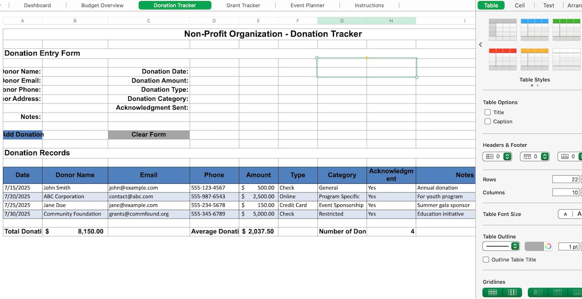 Nonprofit Budget Planner Digital Template, Nonprofit Strategic Plan ...