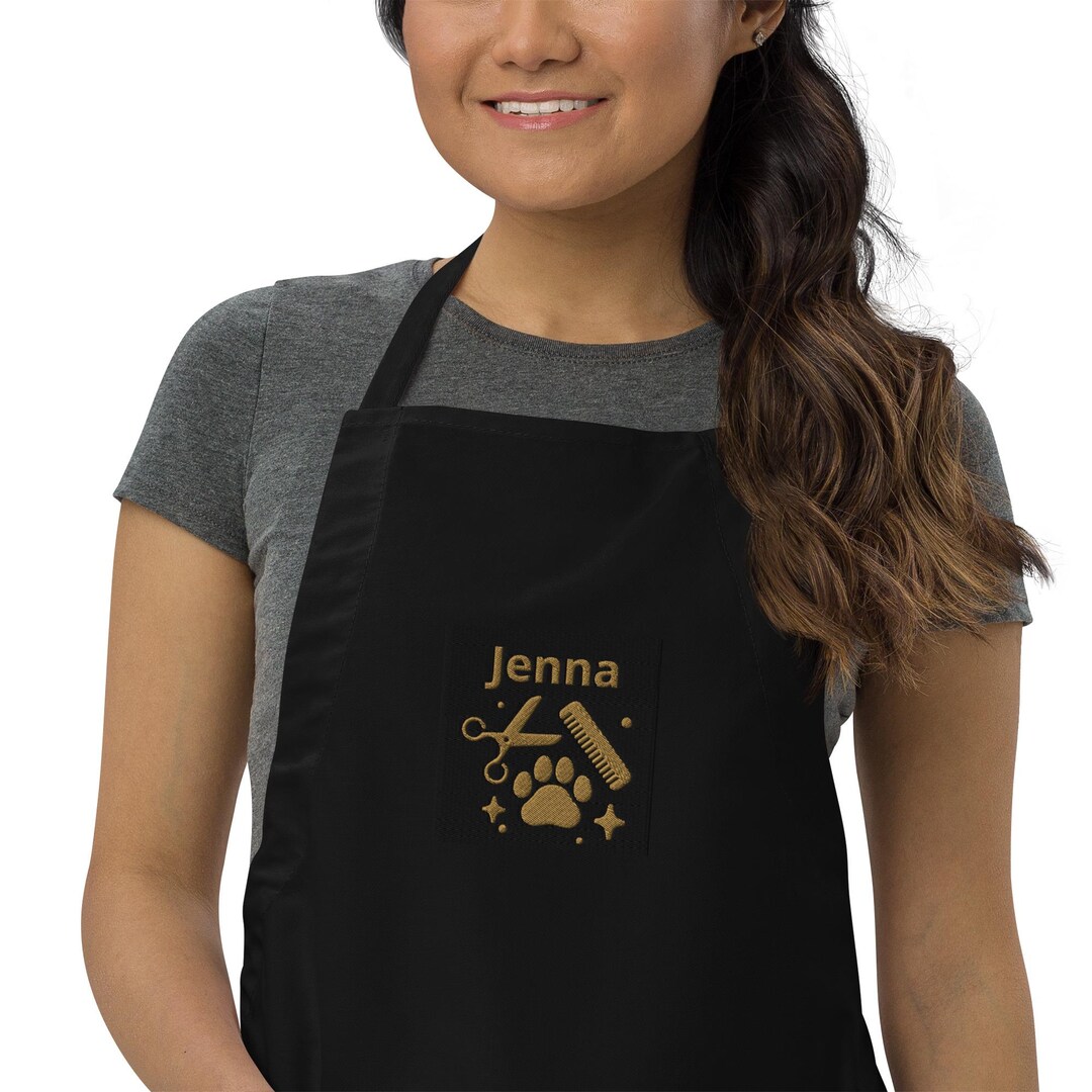Dog Groomer Personalized Embroidered Apron Two Front Pockets - Etsy