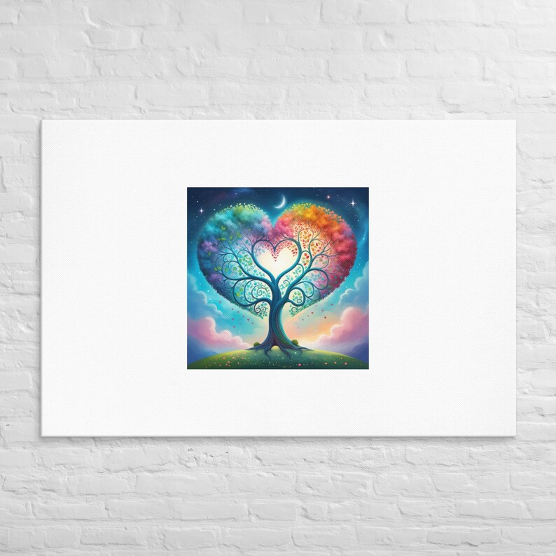 Wall Art: Tree of Love a Vibrant Digital Art Valentine's Day Present - Etsy