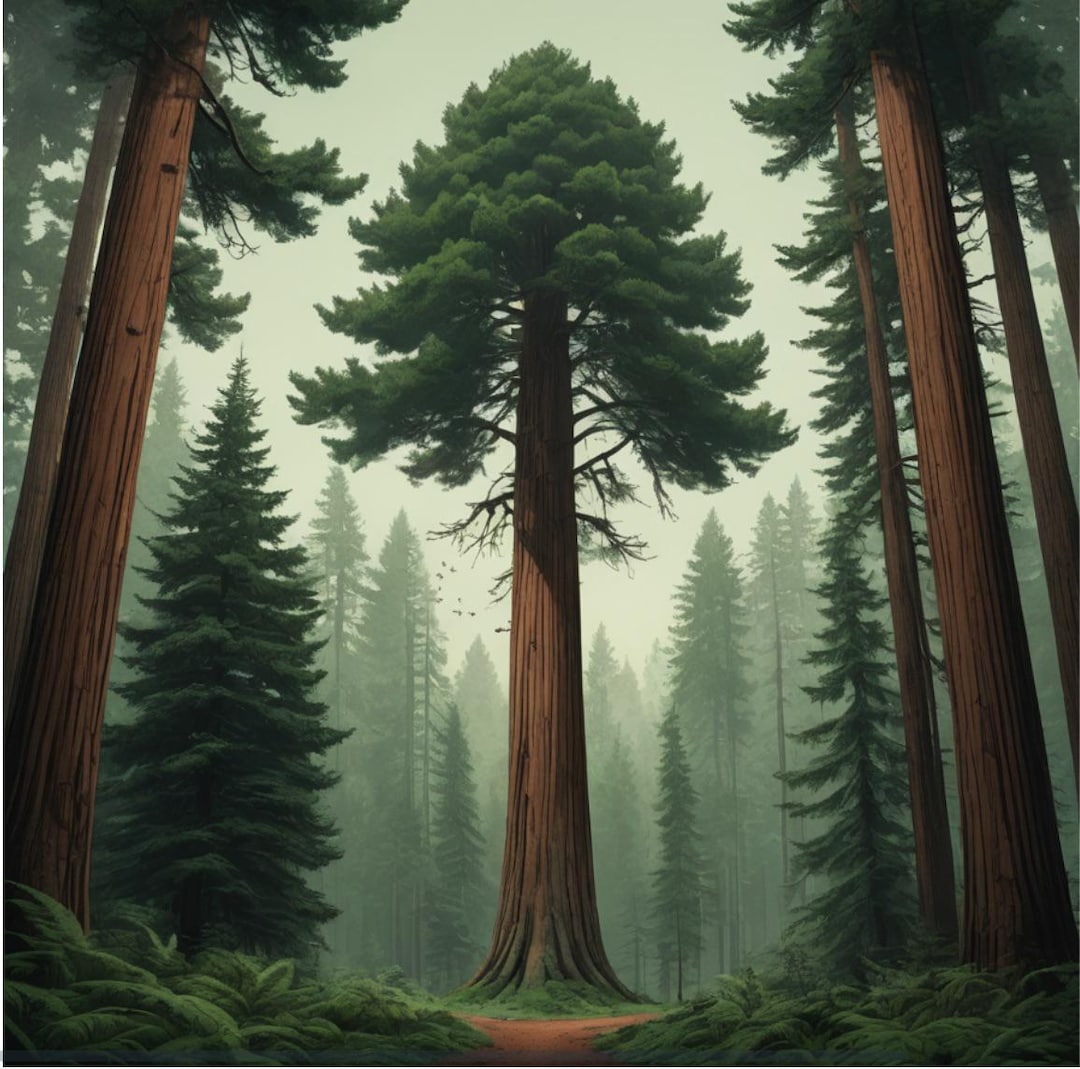 Forest Wall Art Serenity Tree Wall Art Print Forrest Art Print Instant ...