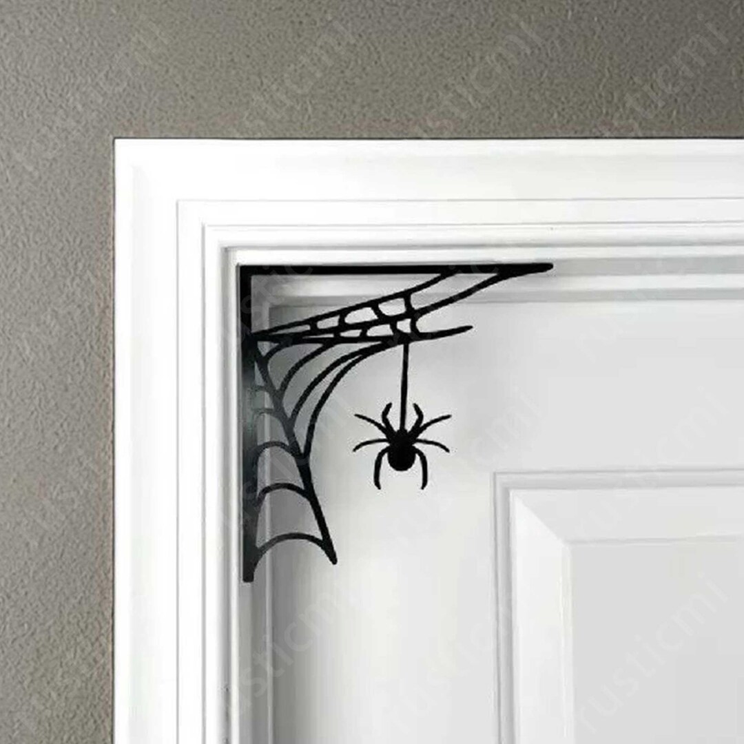 Halloween Spider Web Door Topper, Cobweb Door Corner Decor, Spooky ...