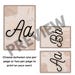 Boho Alphabet Letters Set, Cursive and Regular, Neutral Colors for ...