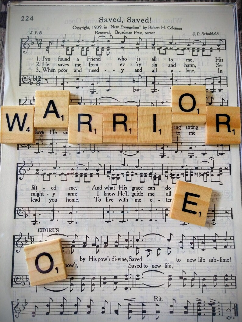 VARIETY- Framed Hymnal & Scrabble Art - Etsy