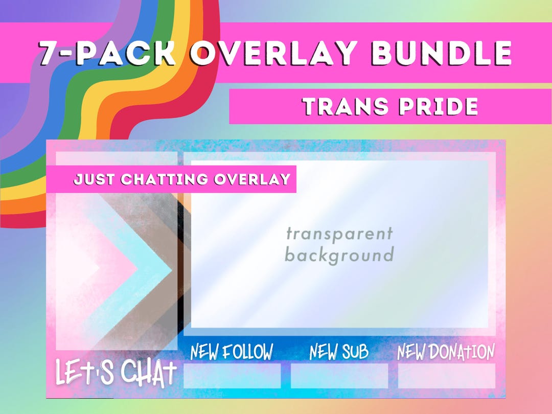 PRIDE SERIES OVERLAYS | Trans Pride Flag | 10 Scenes - Etsy