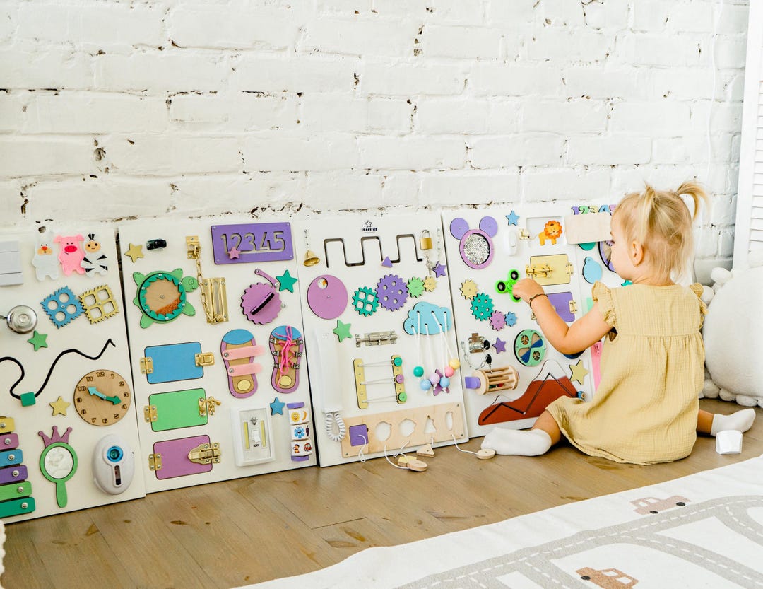 Large Busy Board, Montessori Busy Board 50x75, Wooden Interactive ...