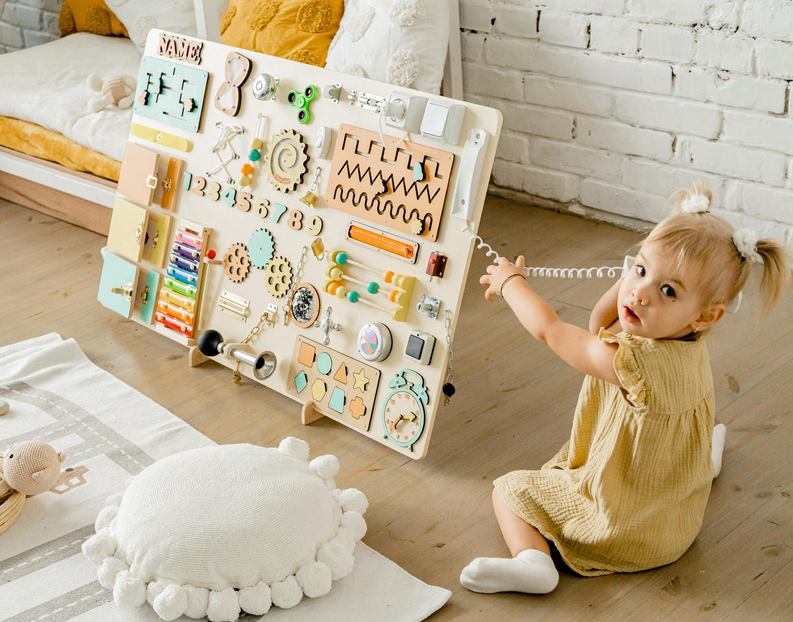 Custom Wooden Busy Board, Montessori Busy Board, Sensory Board for ...