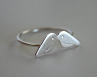 Love birds ring | Etsy