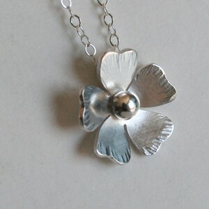 Rustic Silver Poppy Necklace, Silver Poppy Jewelry, Poppy Jewelry ...