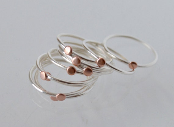 Stacking Rings Set of Stacking Rings Set of Ten Silver - Etsy